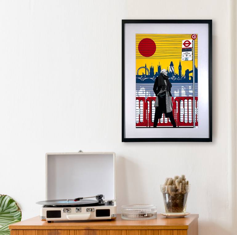 Bus Stop, London - Cathi Rae Printmaking by Stuart Hicking | Saatchi ...