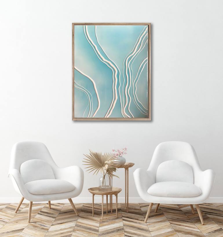 WHITEHAVEN — Original Glass Resin Abstract Painting by Jayda Koludrovic ...