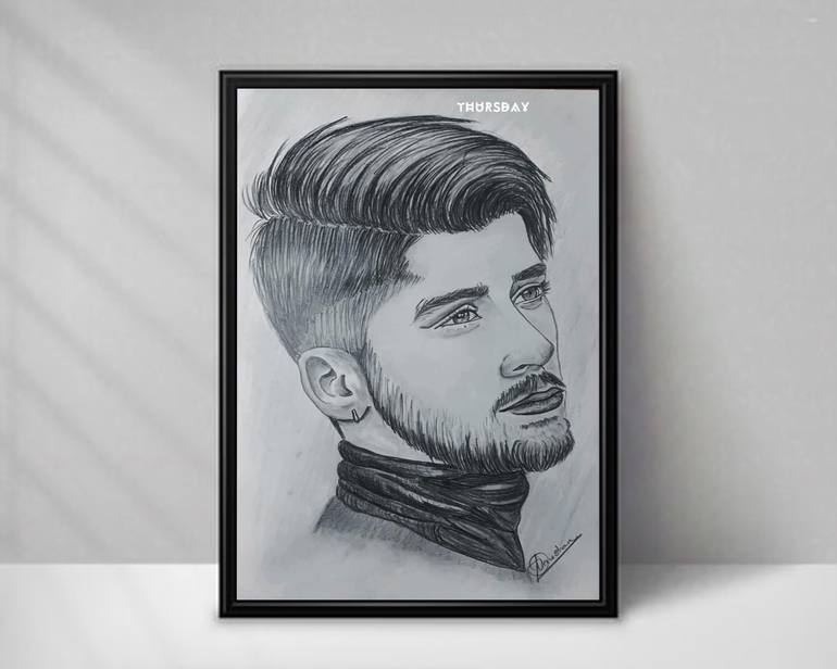 Zyan Malik draw pencil art Drawing by Nipuna Nawshan | Saatchi Art