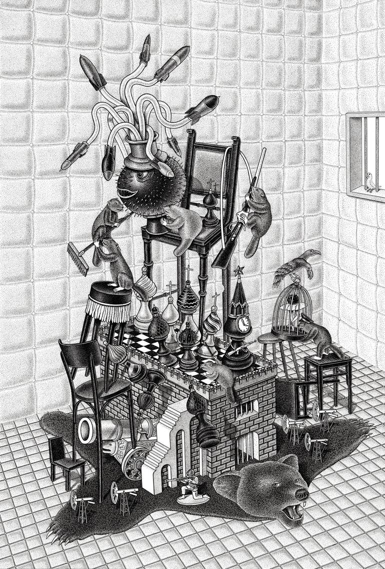 Illustration of the Balance in Russian Interior Drawing by Dima ...