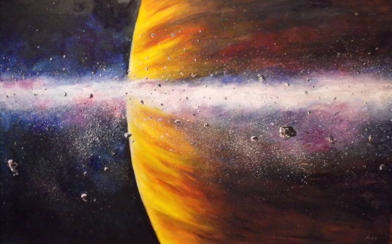 Saturn Painting by Koro Arandia | Saatchi Art