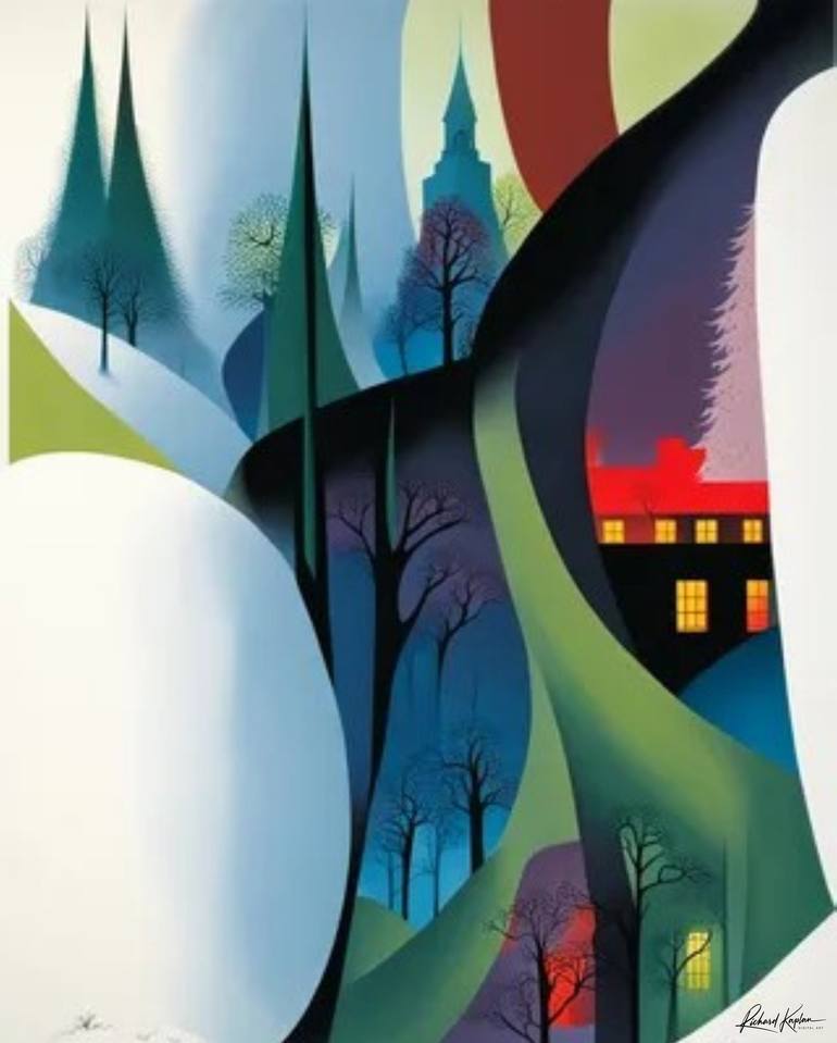 Winter in Vail Digital by The Poor Starving Artist | Saatchi Art
