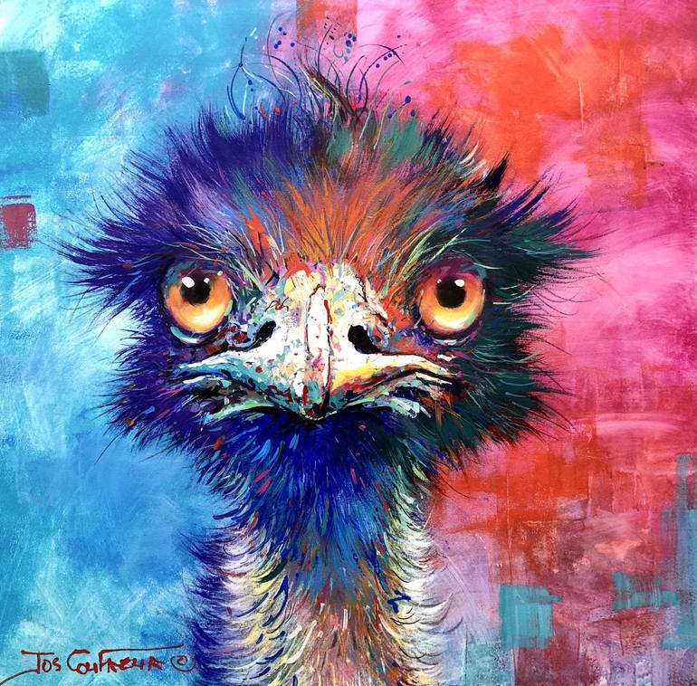 Emu 118 - Australia Painting by Jos Coufreur | Saatchi Art
