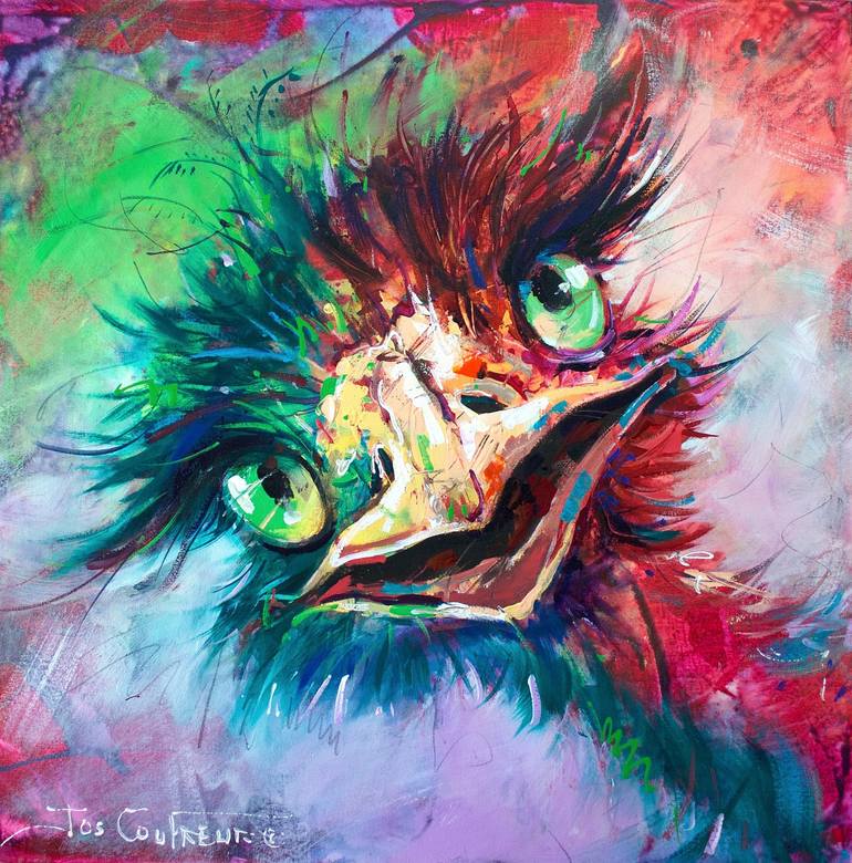 Emu 21 - Australia Painting by Jos Coufreur | Saatchi Art