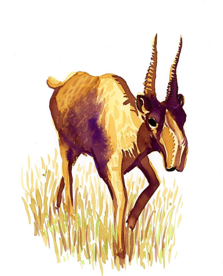 Saiga Painting by Svitlana Tetokina | Saatchi Art