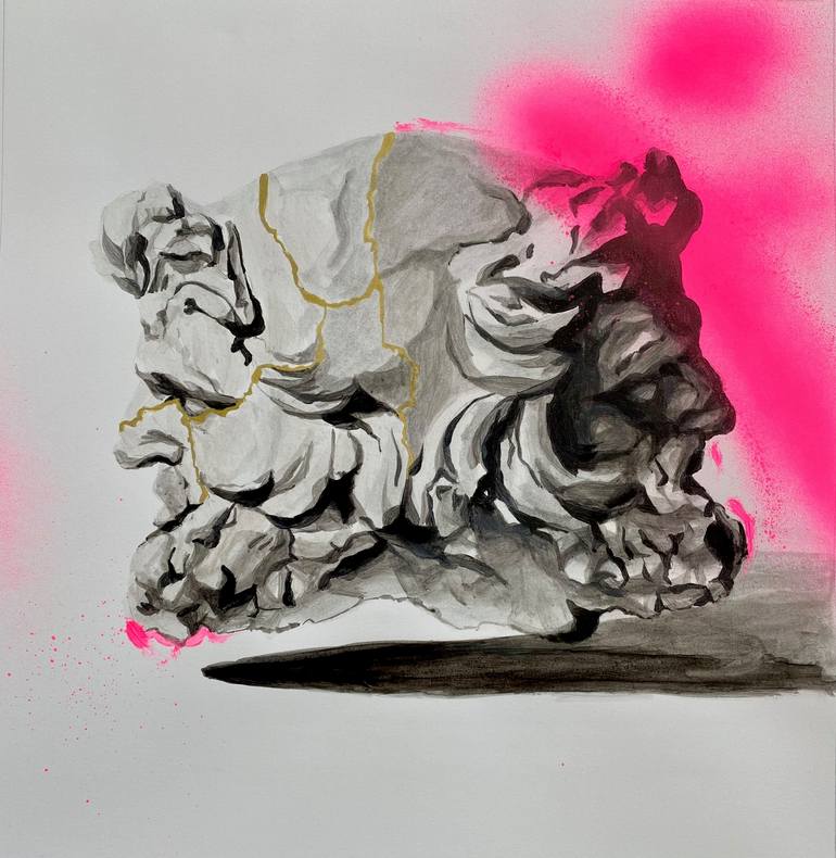 Two-faced Janus Painting by Galah Viviana | Saatchi Art