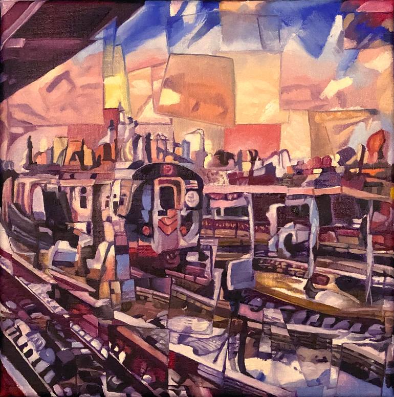 F, The Train Painting by Jennifer Geraci | Saatchi Art