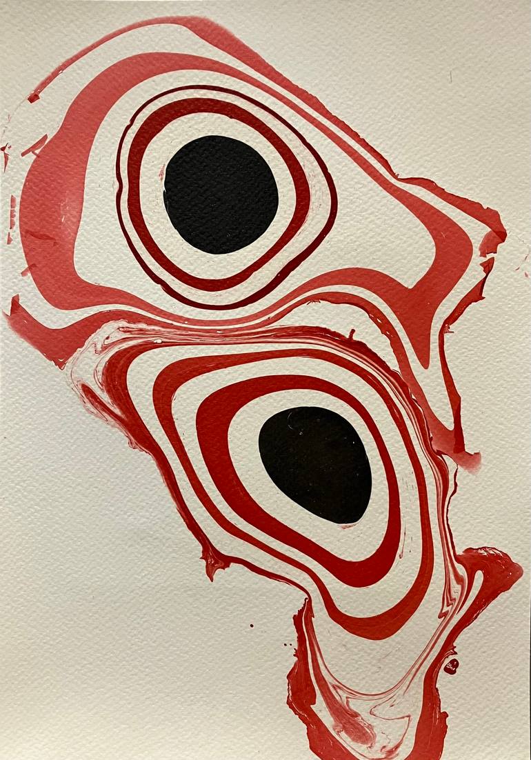 red waves Painting by membre caché | Saatchi Art