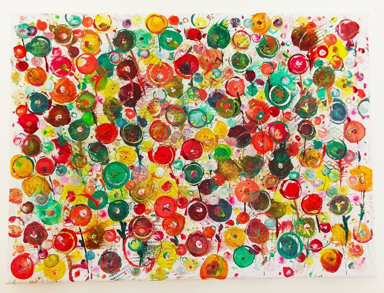 Flower Attack Painting by KONSTADINOS KOUTSINAS | Saatchi Art