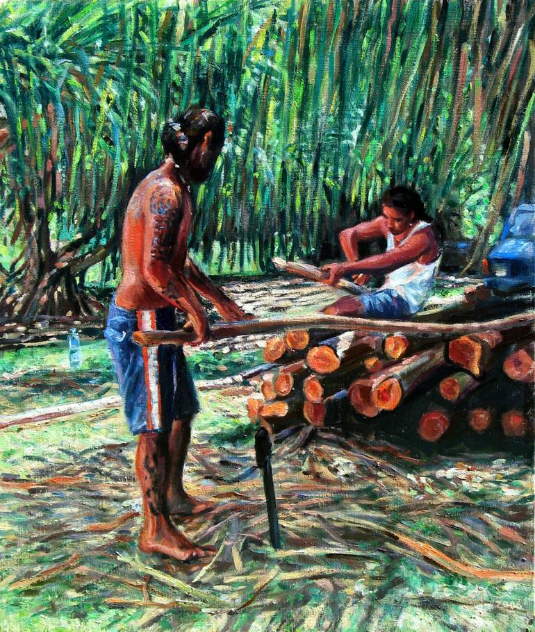 Aito ta'ata tatata Painting by Melanie Dupre | Saatchi Art