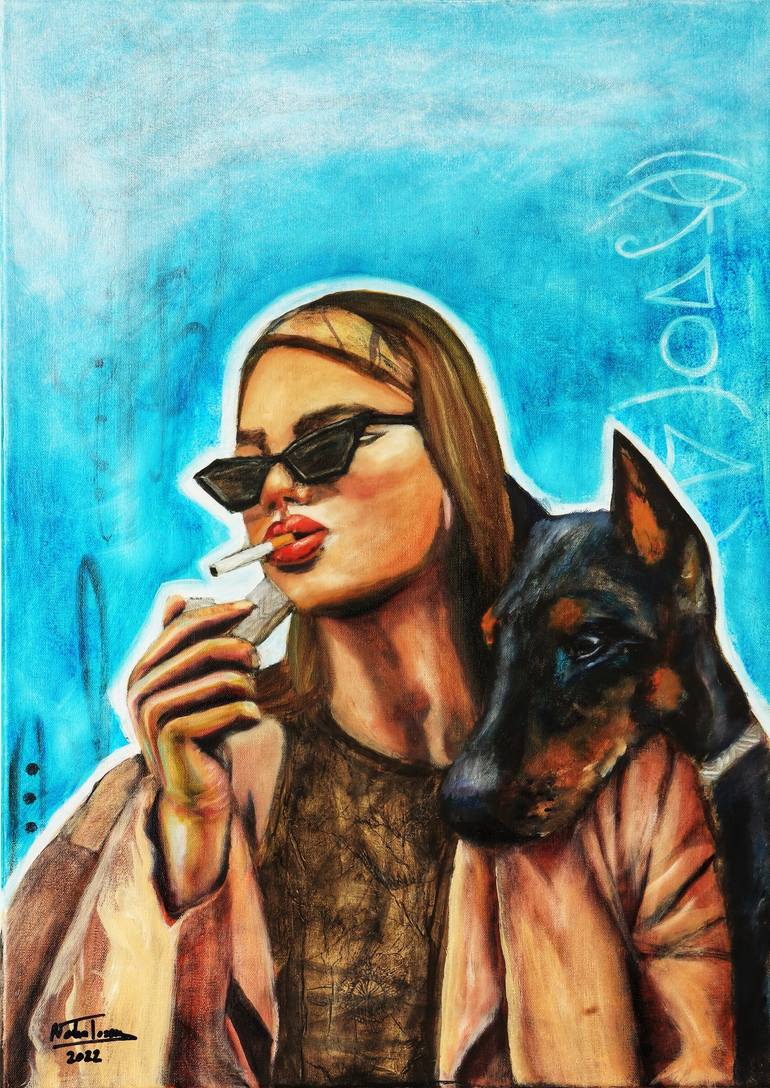 Anubis Painting by Noha Tosson | Saatchi Art