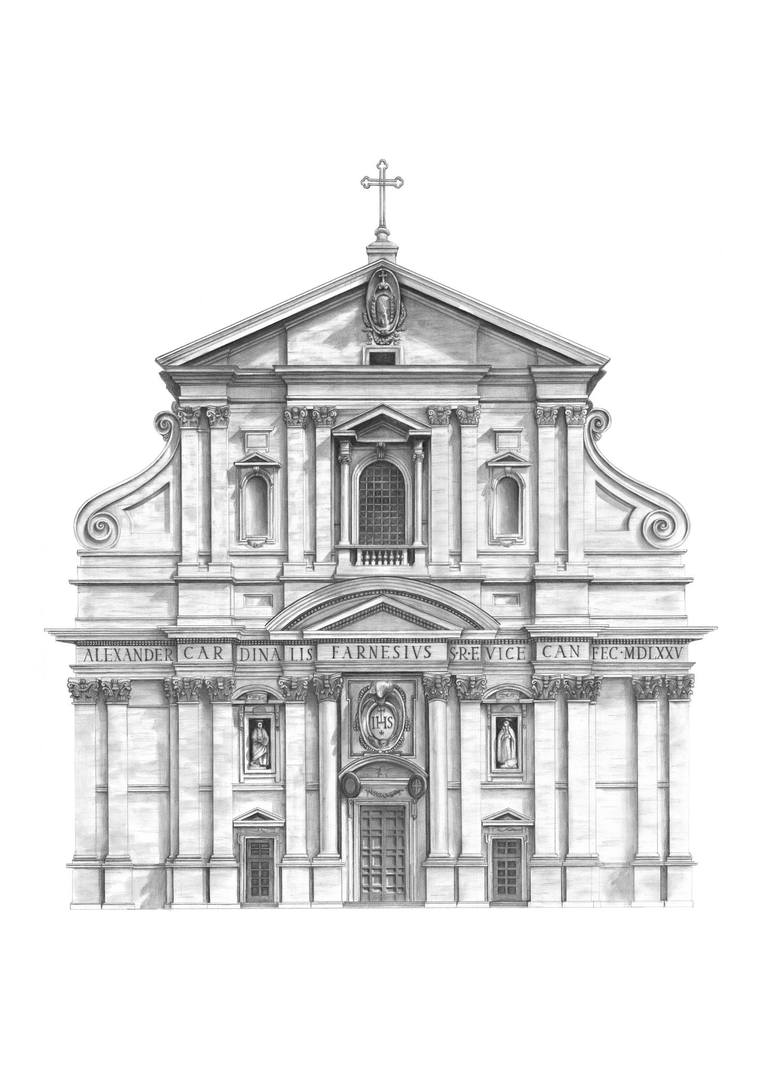 Il Gesu Rome Italy Italy Rome Church Il Gesù Facade Stock Photo