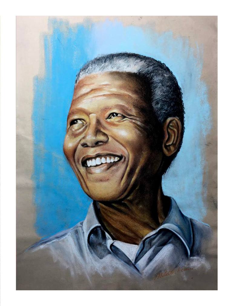 Nelson Mandela Drawing by Abdalla Abaker | Saatchi Art