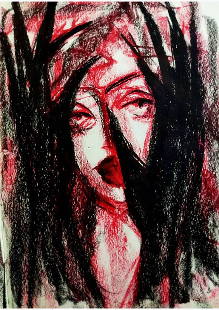 Hidden, Oilpastel, Bitabik 2020 Painting by Aslihan Yaksi | Saatchi Art