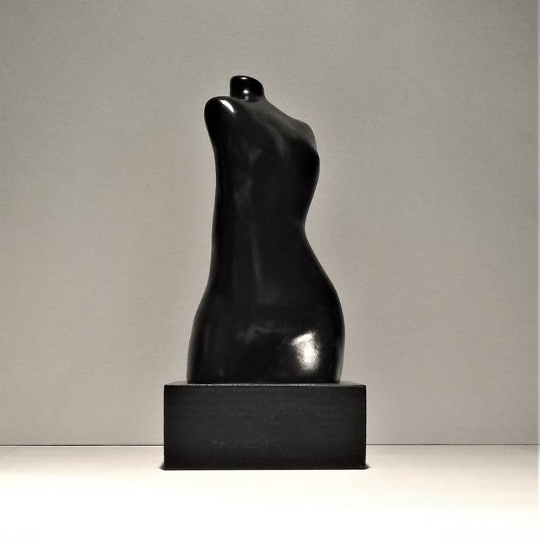 BLACK TWISTING TORSO plaster cast sculpture Sculpture by Juliet Valery ...