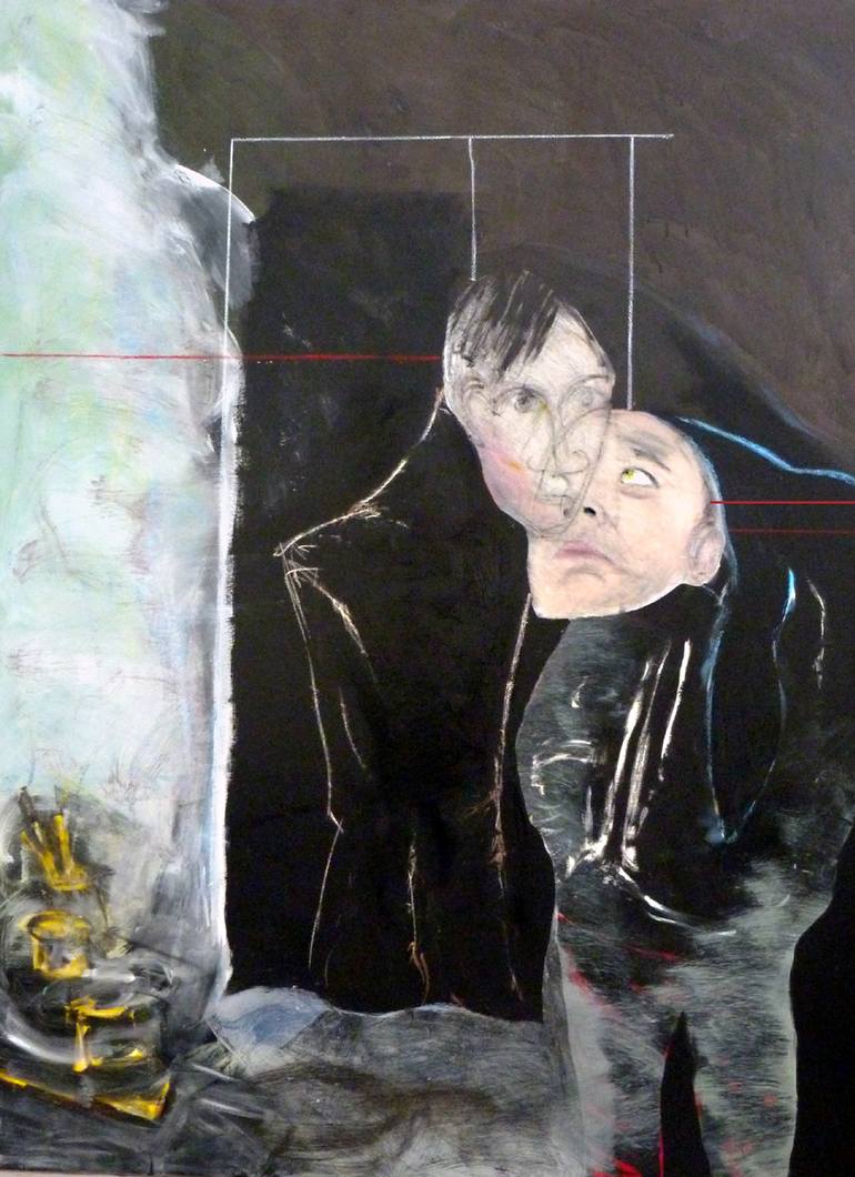 Improbable rencontre Painting by Thierry Michelet | Saatchi Art