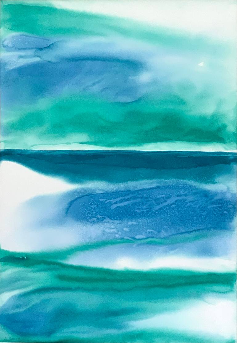 Blue Bay Painting by Alina Bauer | Saatchi Art