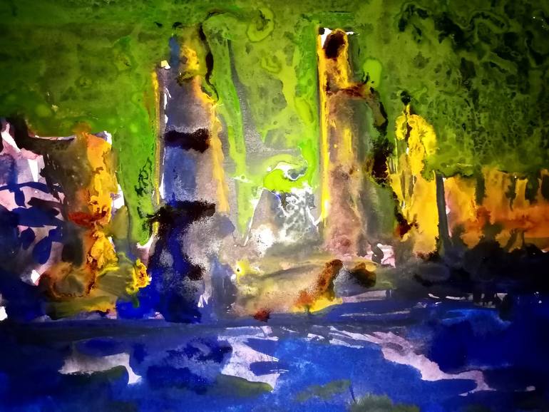 Ruins Painting by Sebastien Pignon | Saatchi Art