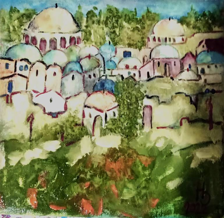 Old City of Jerusalem Painting by Oranit Shriki | Saatchi Art