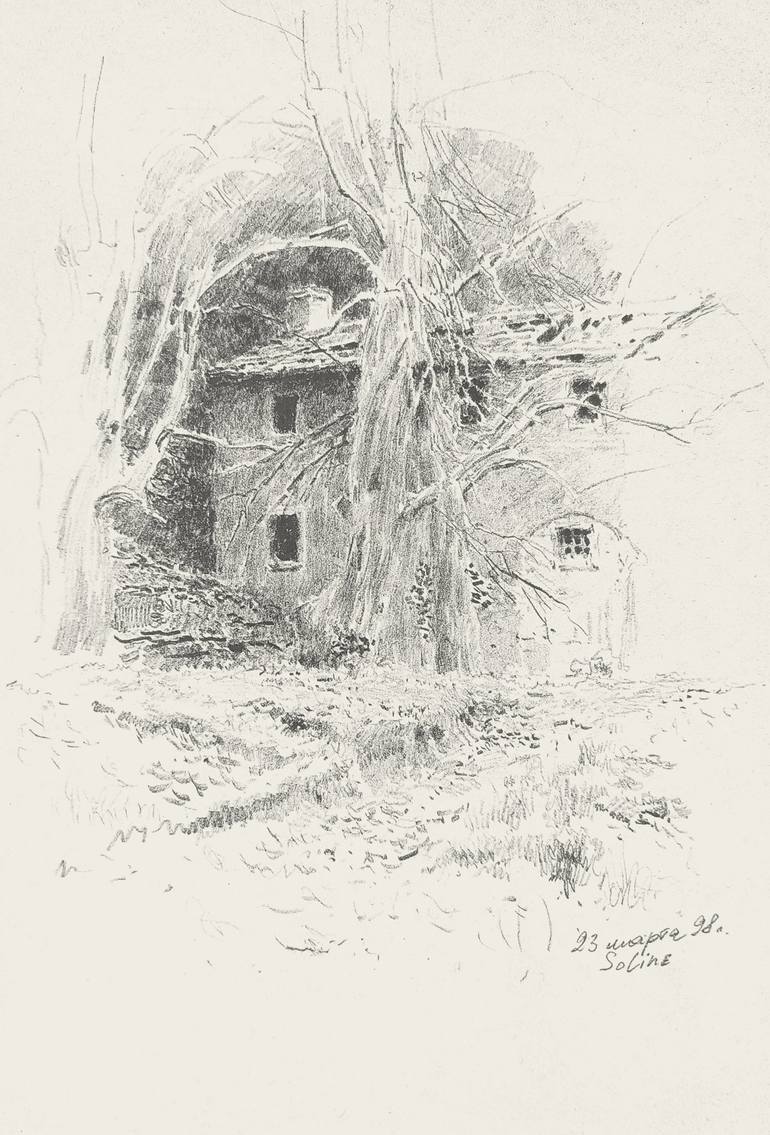 Abandoned House. Croatia. Drawing by Igor Nevsky | Saatchi Art