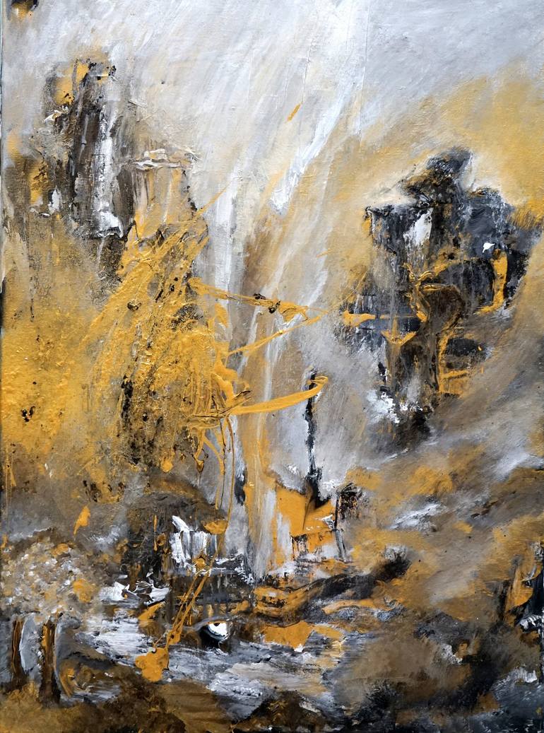 Golden Serial #4 Painting by Wei Xue | Saatchi Art