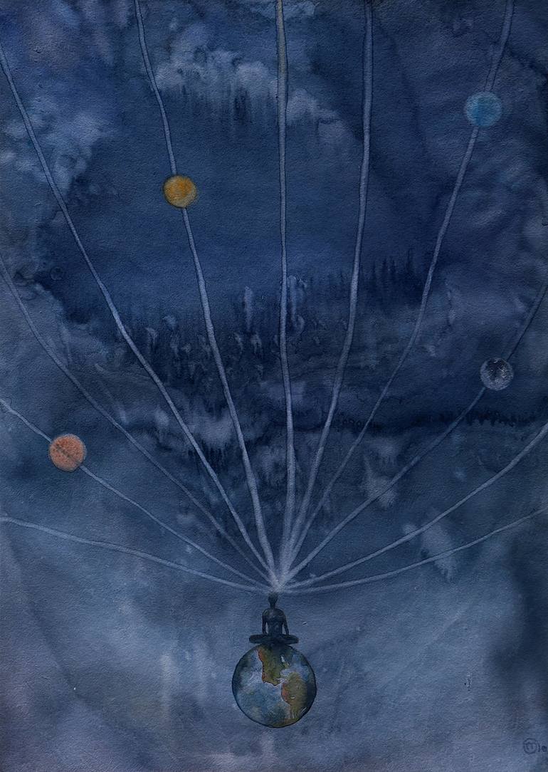 Water memory Painting by Mathew Kurian | Saatchi Art