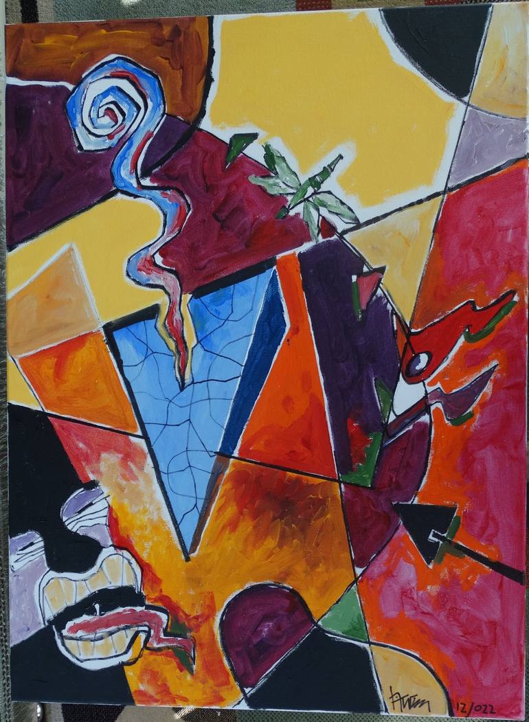 SPACE JUNK Painting by Akif Harman | Saatchi Art