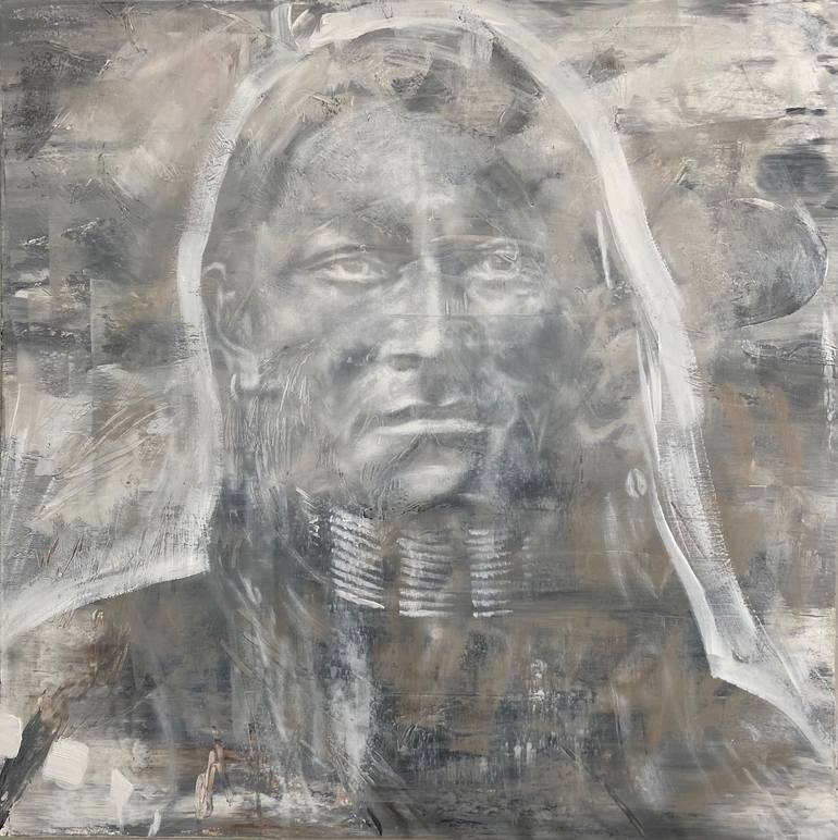Red Armed Panther Of The Cheyenne Tribe Painting By Byron Buchanan