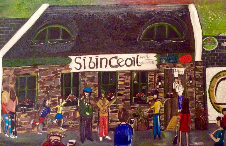 The Singing Pub Painting by Martin Caldwell | Saatchi Art