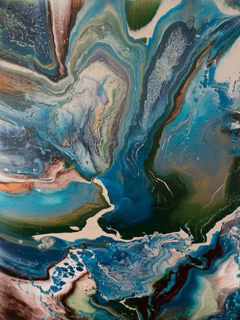 Oceans Converging Painting by Jolanda Chesonis | Saatchi Art
