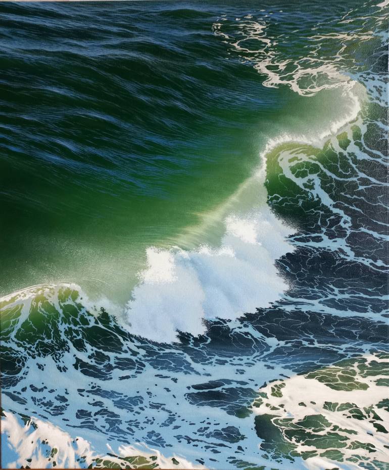 Breaking wave Painting by Vitaly Kazantsev | Saatchi Art