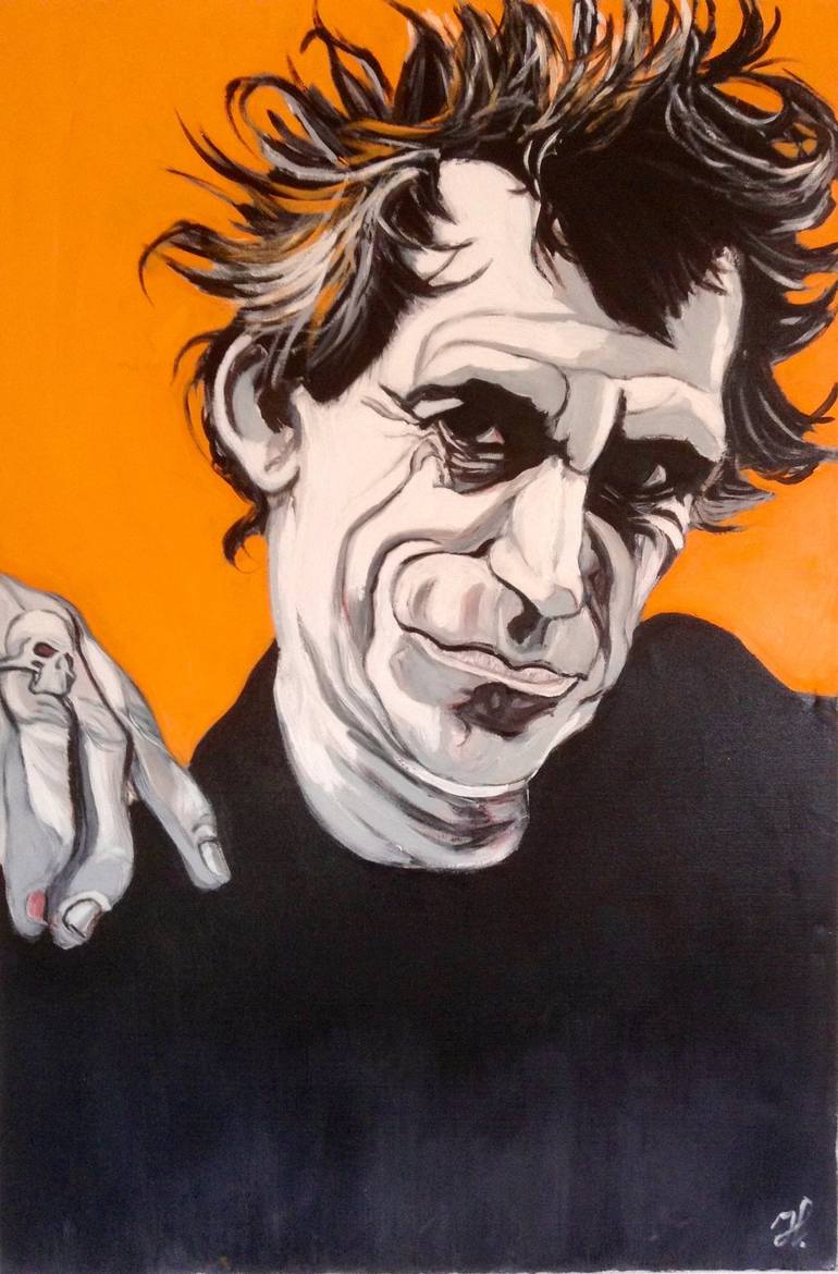 Portrait Keith Richards Painting by Hans Veltman | Saatchi Art