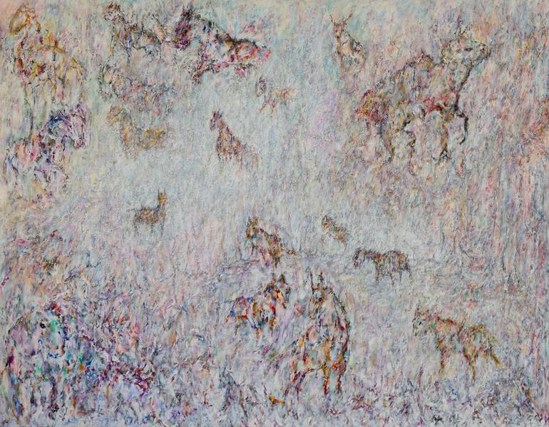 Alien abduction Painting by MARTIN ARRIBALZAGA | Saatchi Art