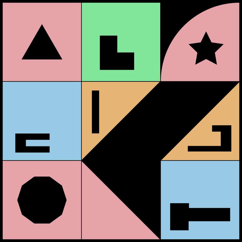 Geo Squares #192 Digital by Dave Stevens | Saatchi Art