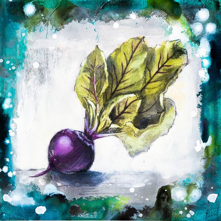 Nourish Beetroot Painting by Milan Dècor | Saatchi Art