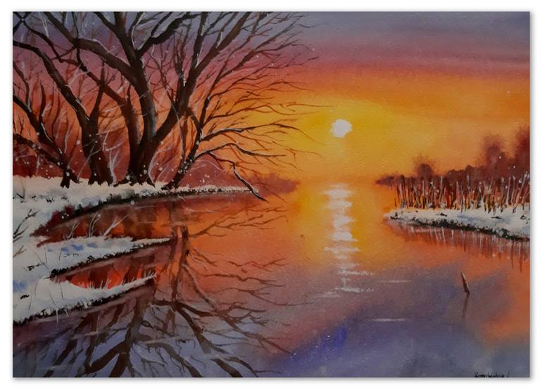 Sunset Painting by Constantin Emmanuel | Saatchi Art