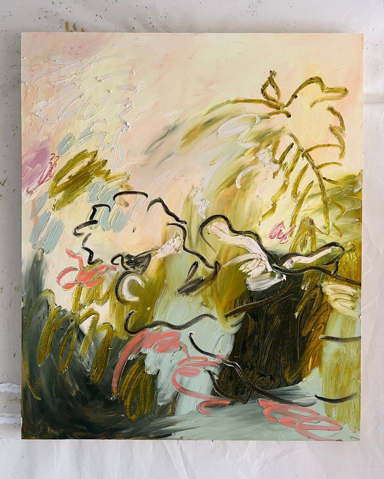 underneath the peachy sky Painting by Daisy Billowes | Saatchi Art