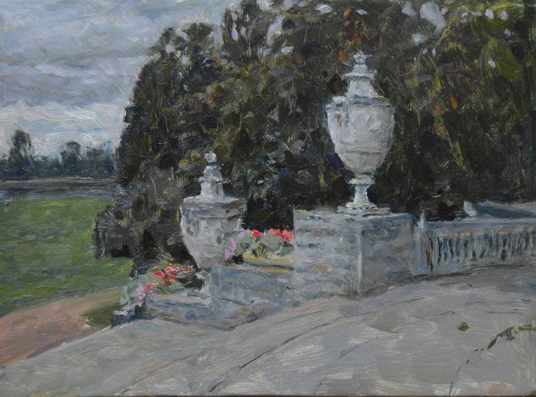 Vases of Yelagin Palace. Saint-Petersburg Painting by Pavel Dunaev | Saatchi Art