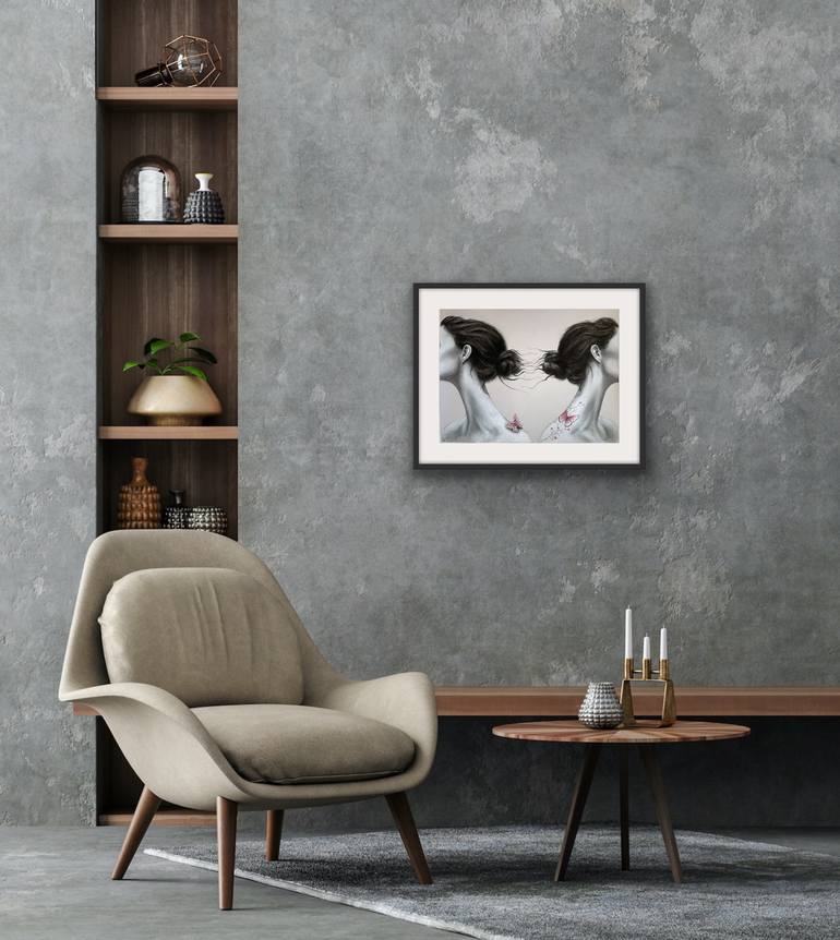 Reflected Emotions Drawing by Maria Romano | Saatchi Art