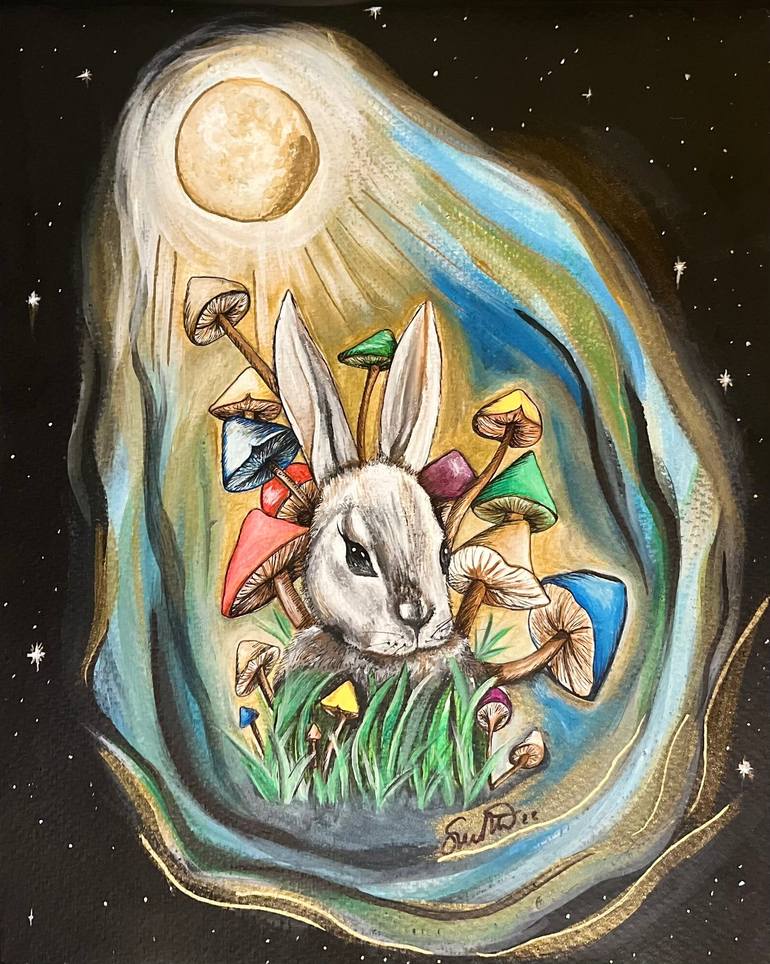 Magic Rabbit Painting by Shamely Rodriguez | Saatchi Art