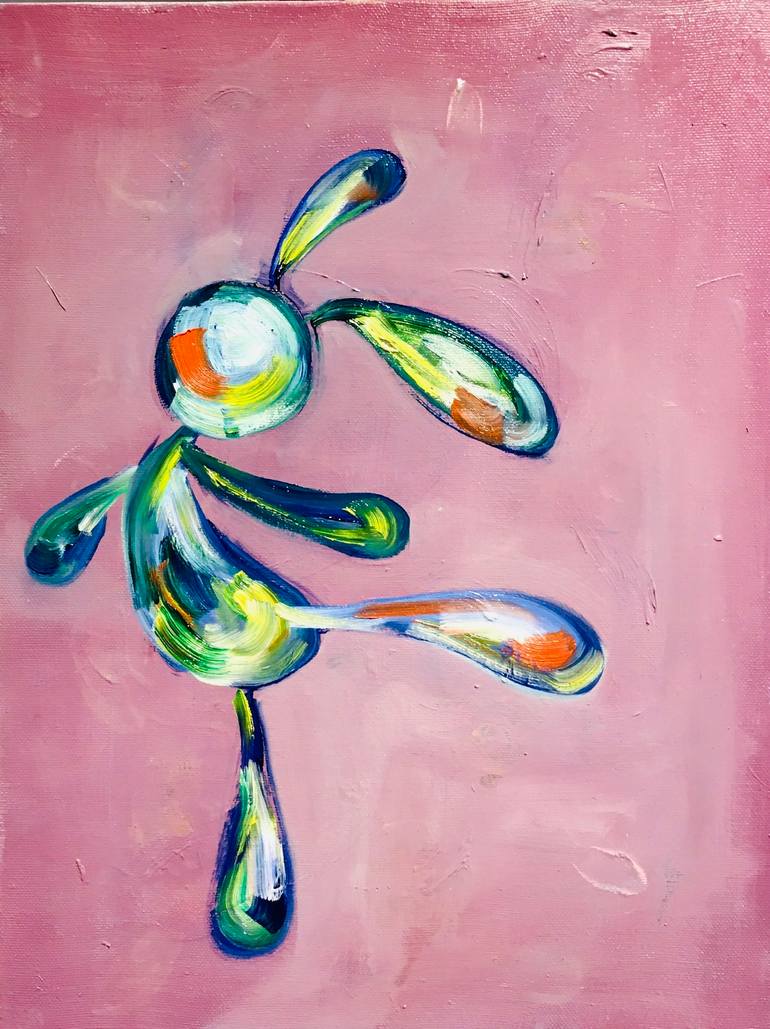 Rabbit | Maybe I was happy Painting by Min Hui Yun | Saatchi Art