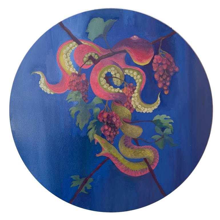 Octopus, Snake and Vine, Tangled Painting by Ck Sze Ki Ng | Saatchi Art ...