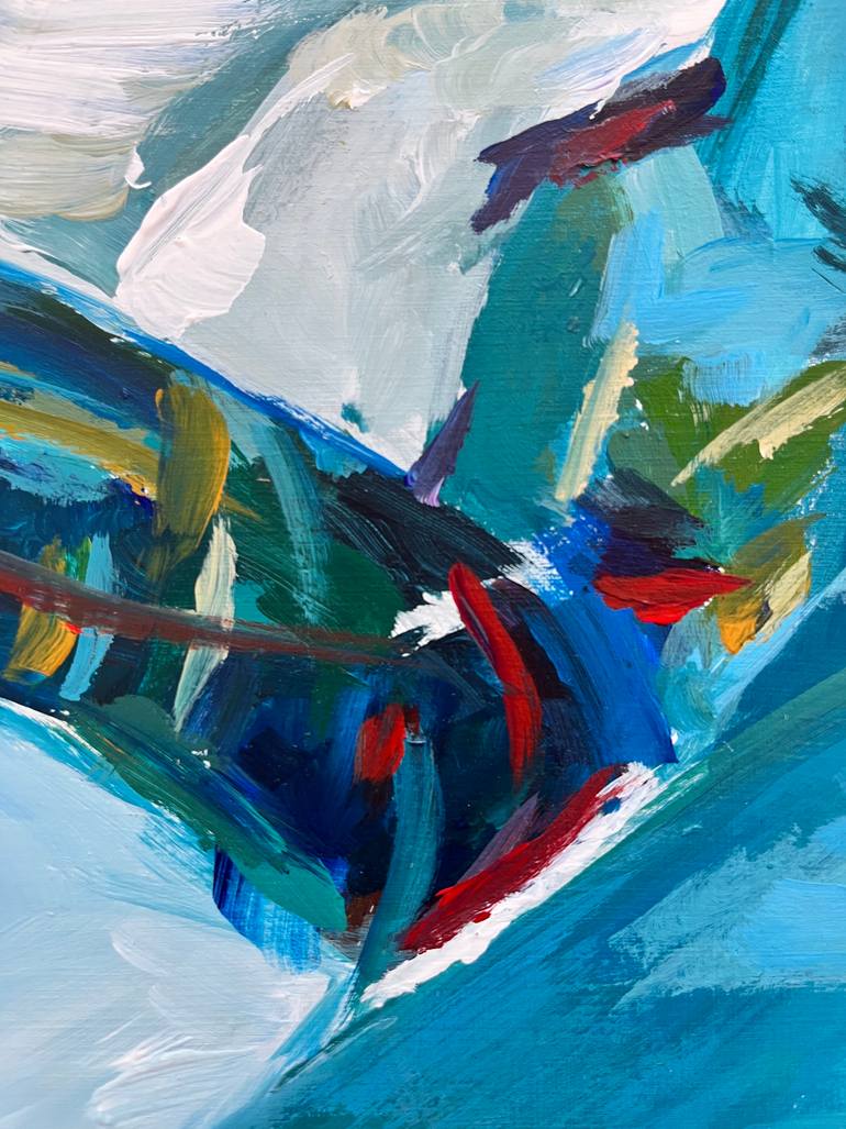 Fragment of the Blue Chair Painting by Sofya Beloded | Saatchi Art