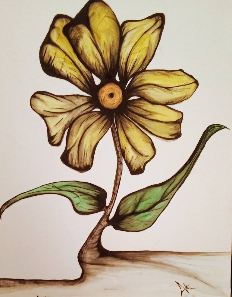 The Son's Flower Painting by Matthew Woolston | Saatchi Art