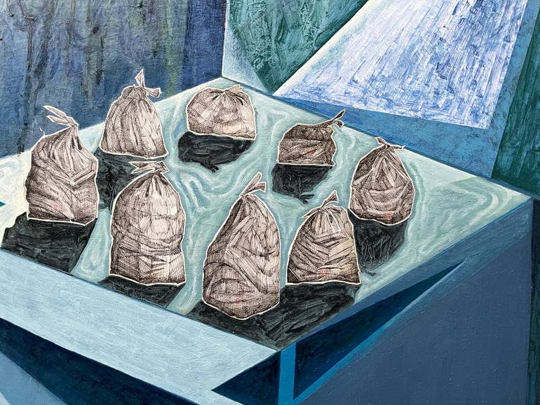 Trash-Circles Painting by Claes-Hugo Callert | Saatchi Art