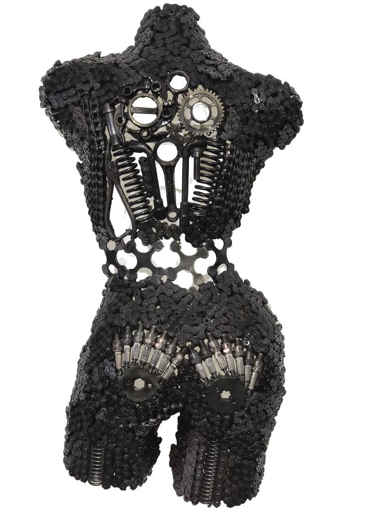 Elegant Female Torso Metal Sculpture, Modern Woman bust Sculpture by ...