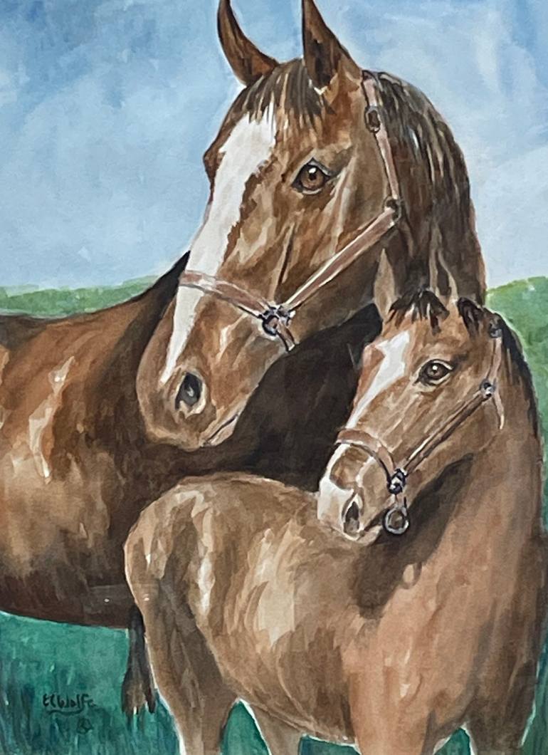 She's Got My Back Painting by Elaine Wolfe | Saatchi Art