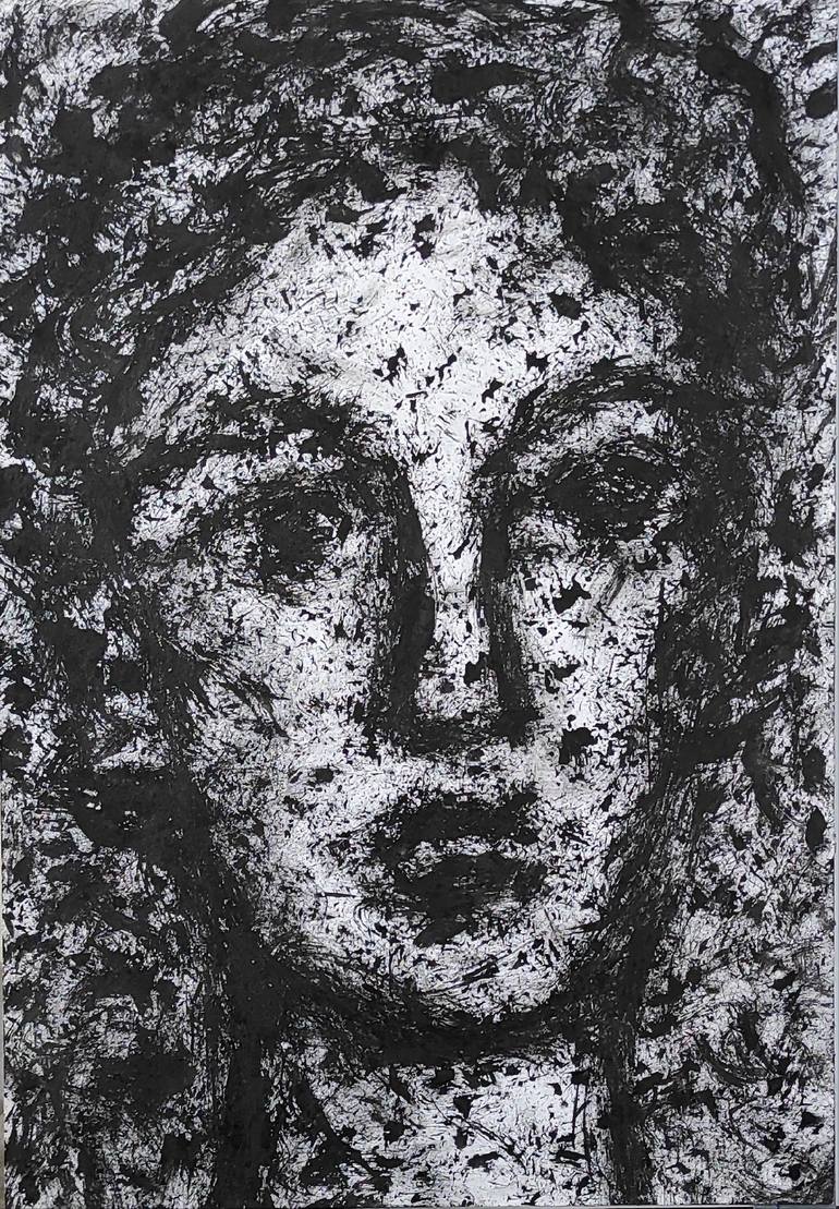 Head of a Men (Portrait) Painting by Danilo MančIć | Saatchi Art