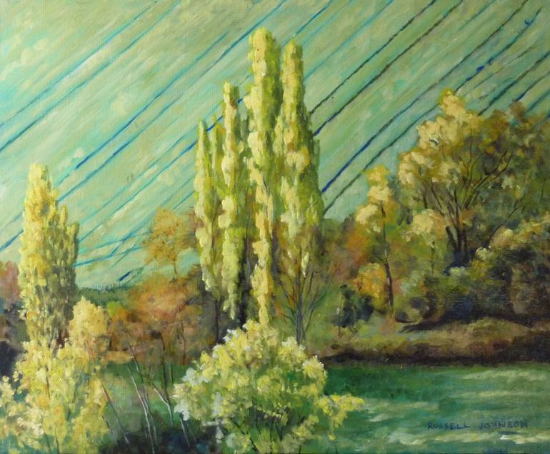 THE TREES II Painting by Russell Johnson | Saatchi Art