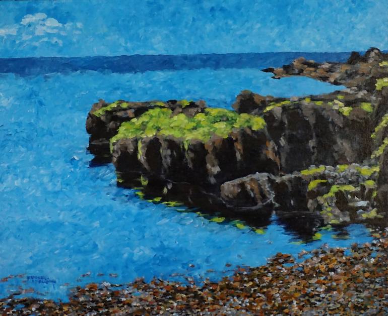THE SEA NEAR PONT AVEN Painting by Russell Johnson | Saatchi Art